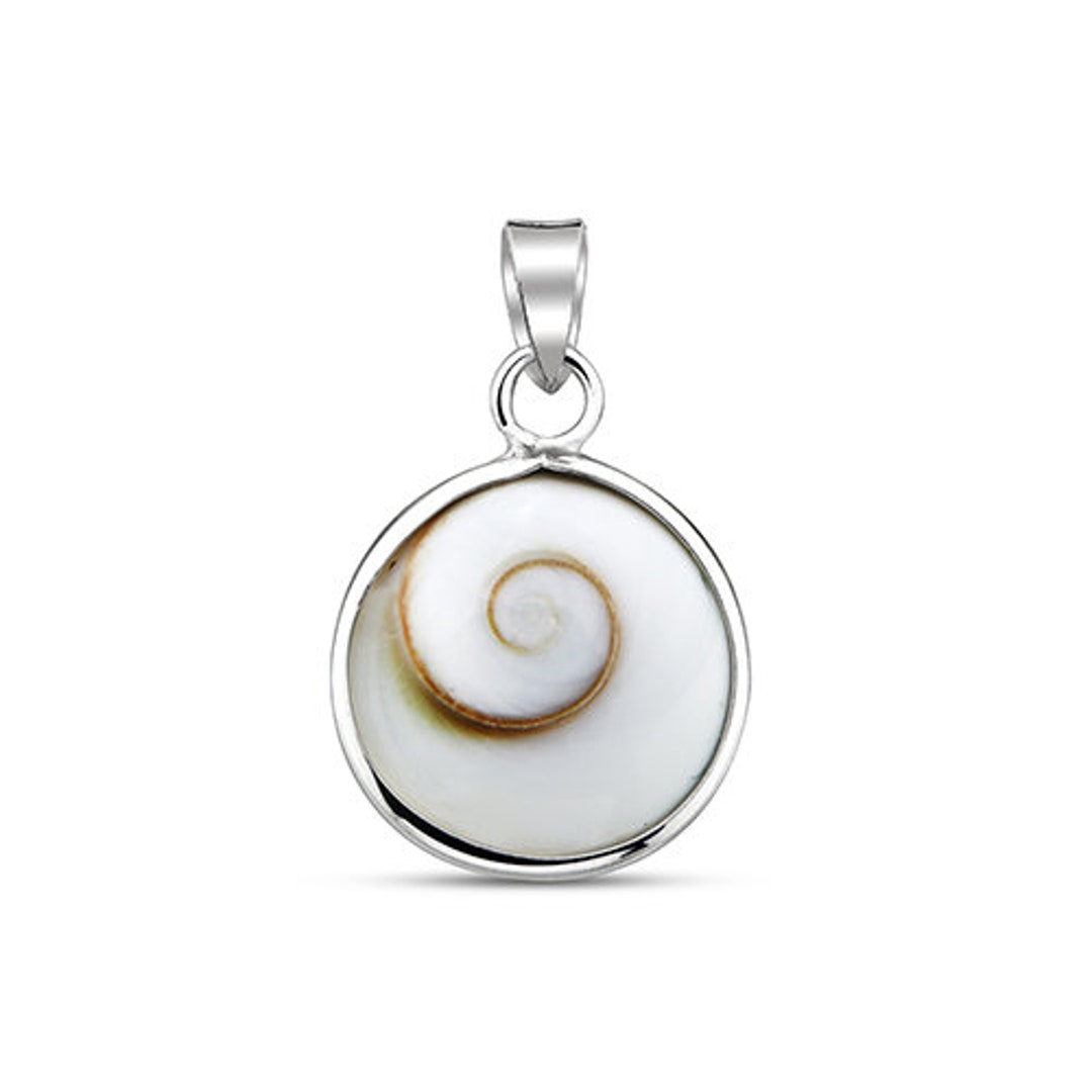 12mm Silver Round Shiva Eye Pendant With Sterling Silver, Eye of Shiva ...