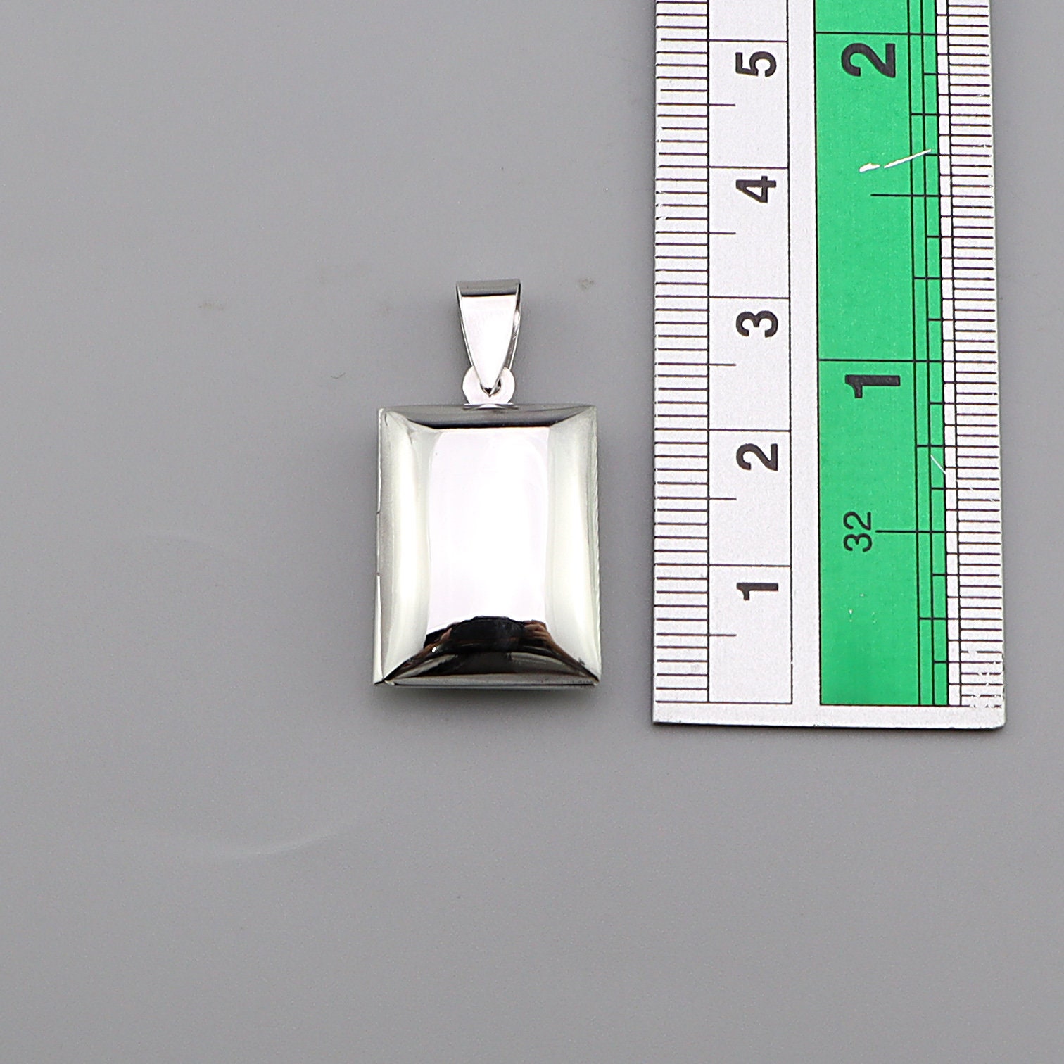 Rectangle Design Locket Necklace Chain for Women, Sterling Silver ...