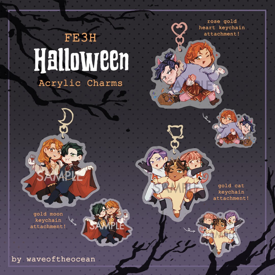 FE3H Halloween Acrylic Charms/keychains - Etsy