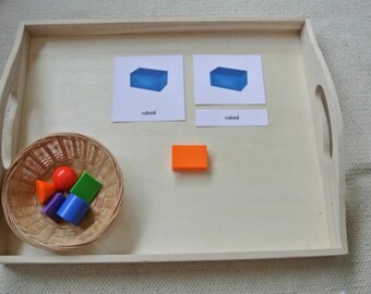 Montessori Geometric Solids 3 Part Nomenclature Cards - Etsy