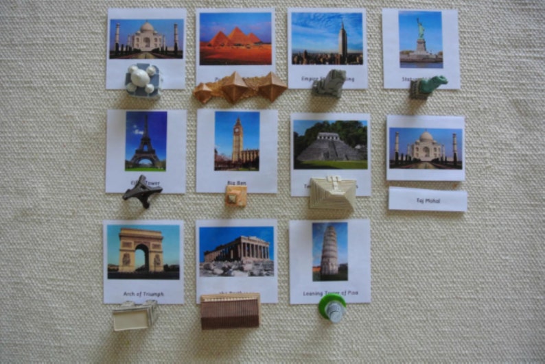 Montessori Around the World 3 Part Cards Digital Download - Etsy