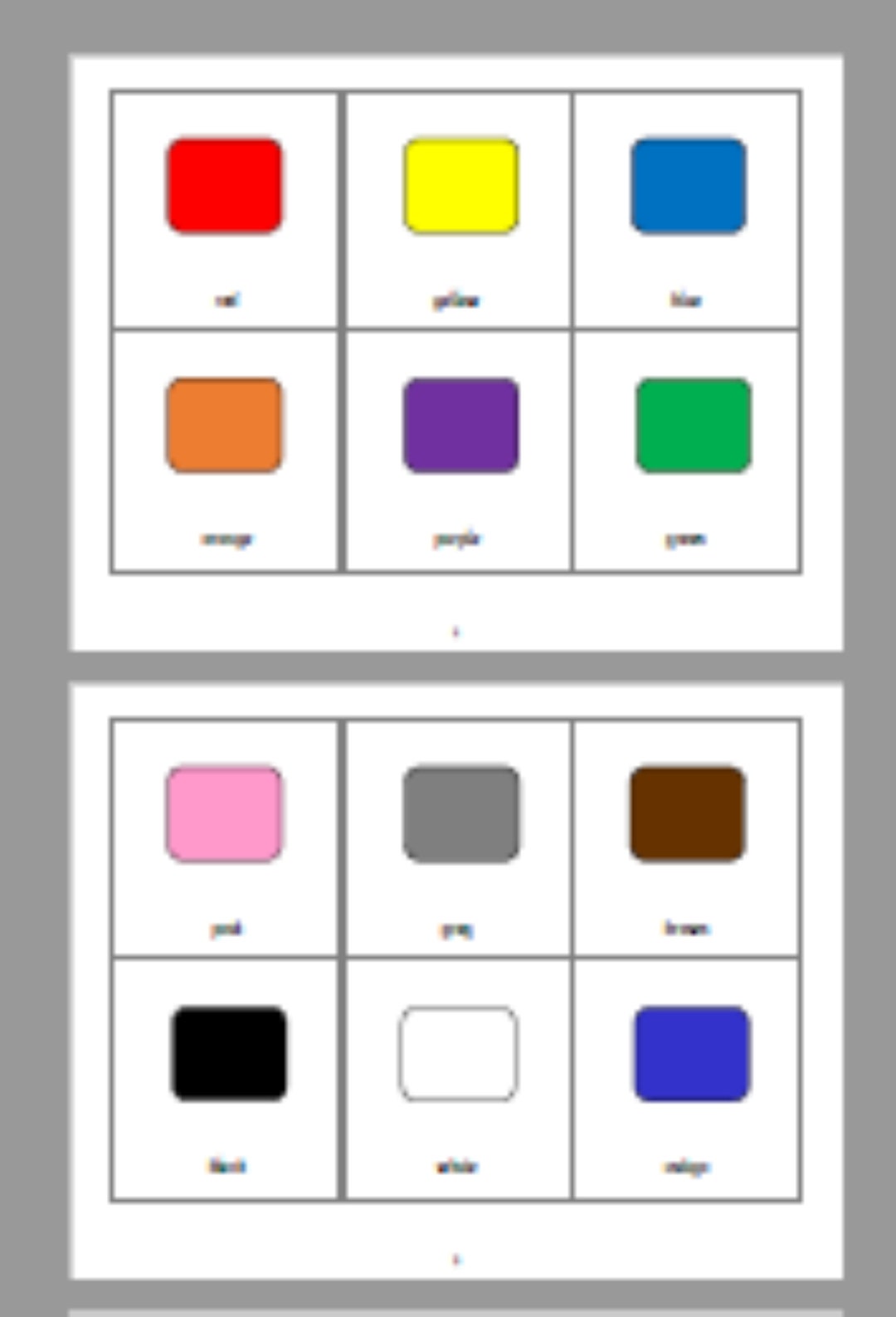 Montessori Colors 3 Parts Cards - Etsy