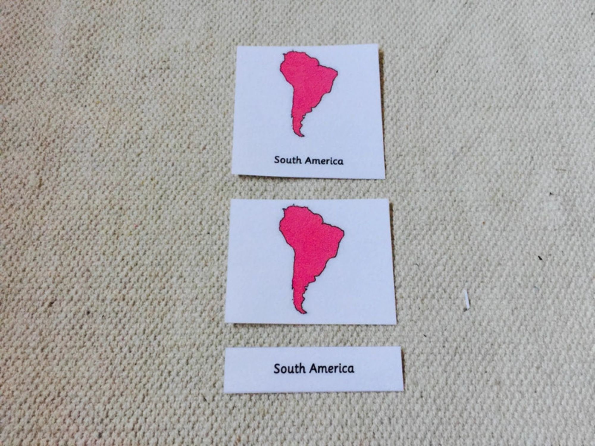 Montessori 7 Continents 5 Parts Cards | Etsy