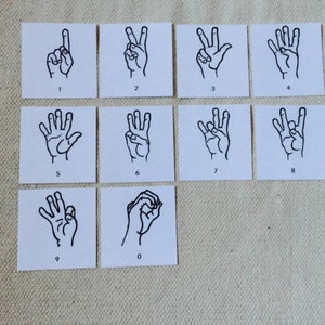 Montessori American Sign Language Alphabet and Number 3 Parts ...