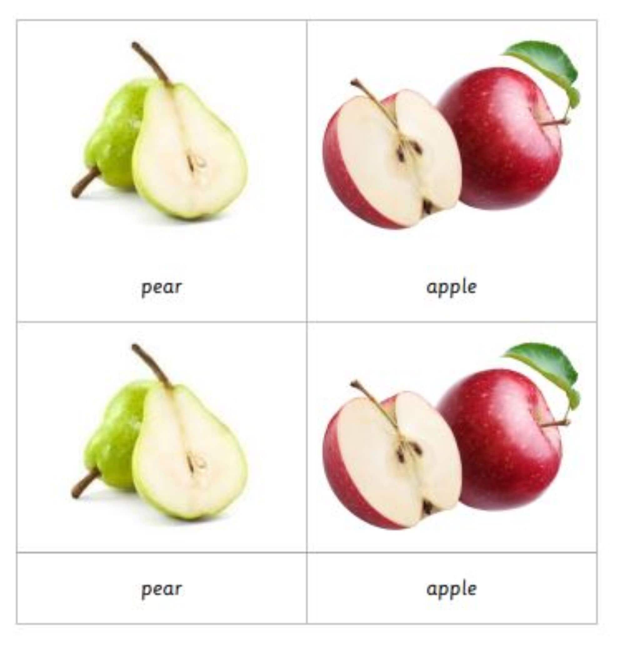 Montessori Common Fruits and Vegetables 3 Parts Cards Digital PDF ...