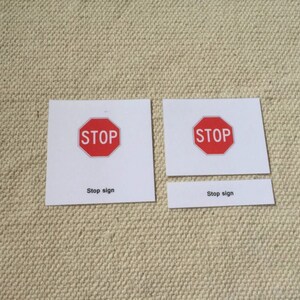 Montessori Traffic Signs 3 Parts Cards Home School Classroom ...