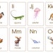 Nature Alphabet Flashcards A-Z Watercolor Pictures Digital PDF Download ...