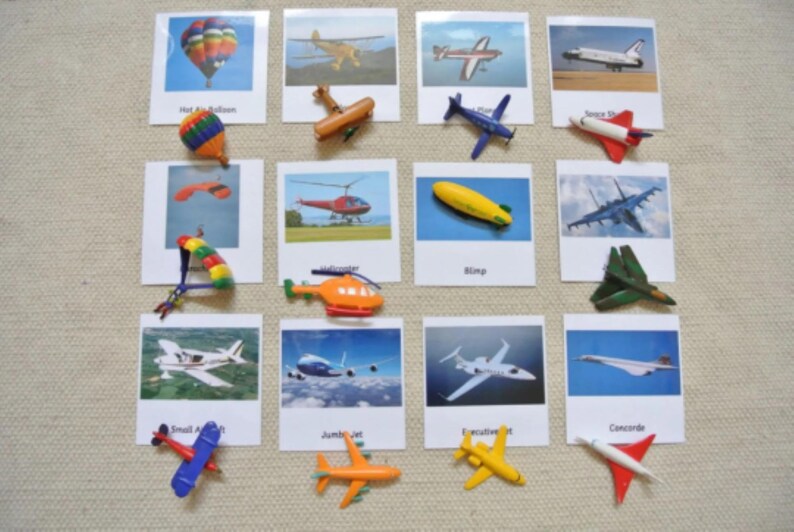 Montessori Common Transportation Bundle Car Vehicles, Airplanes, Ships ...
