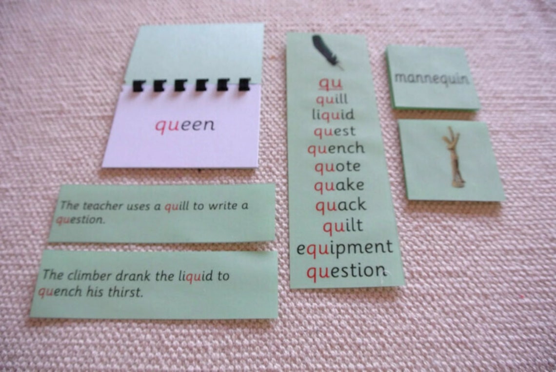 Montessori Language Basic Green Series Phonics Educational Kit | Etsy