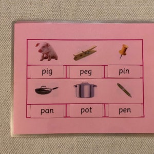 Montessori Pink Language Series Phonics Educational Kit Digital PDF ...
