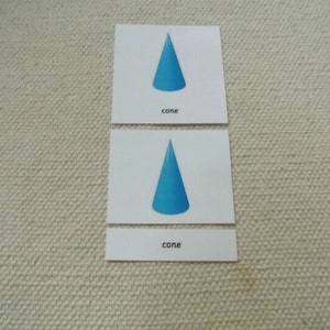 Montessori Geometric Solids 3 Parts Cards Homeschool Classroom ...