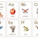 Nature Alphabet Flashcards A-Z Watercolor Pictures Digital PDF Download ...