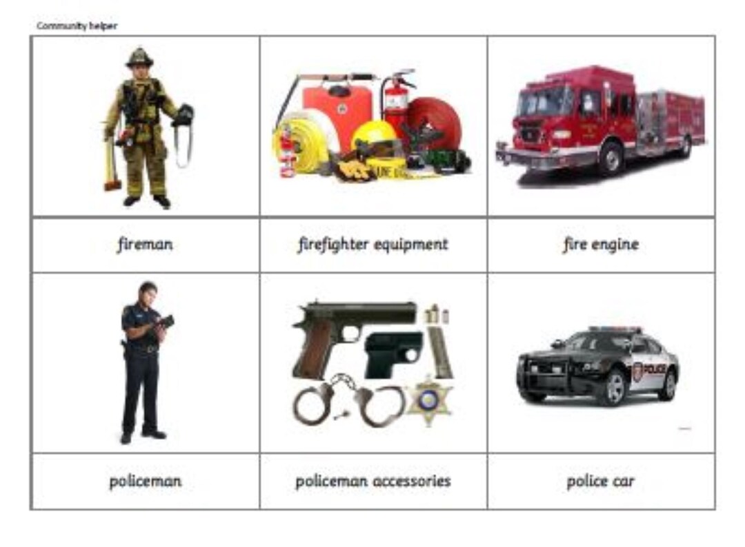 Montessori Community Helper 3 Part Cards Digital Download Printable ...