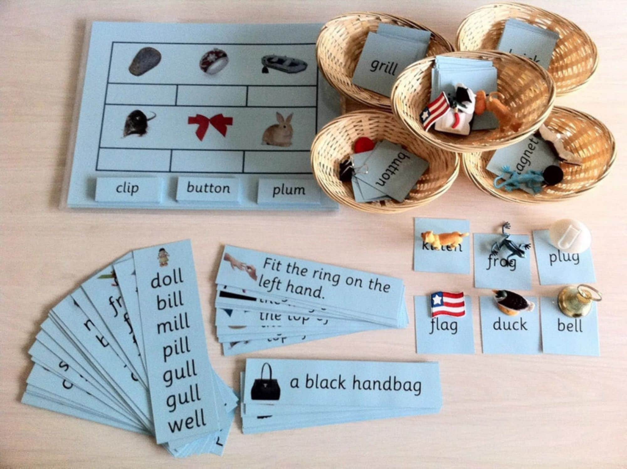 Montessori Blue Language Series Phonics Educational Kit - Etsy