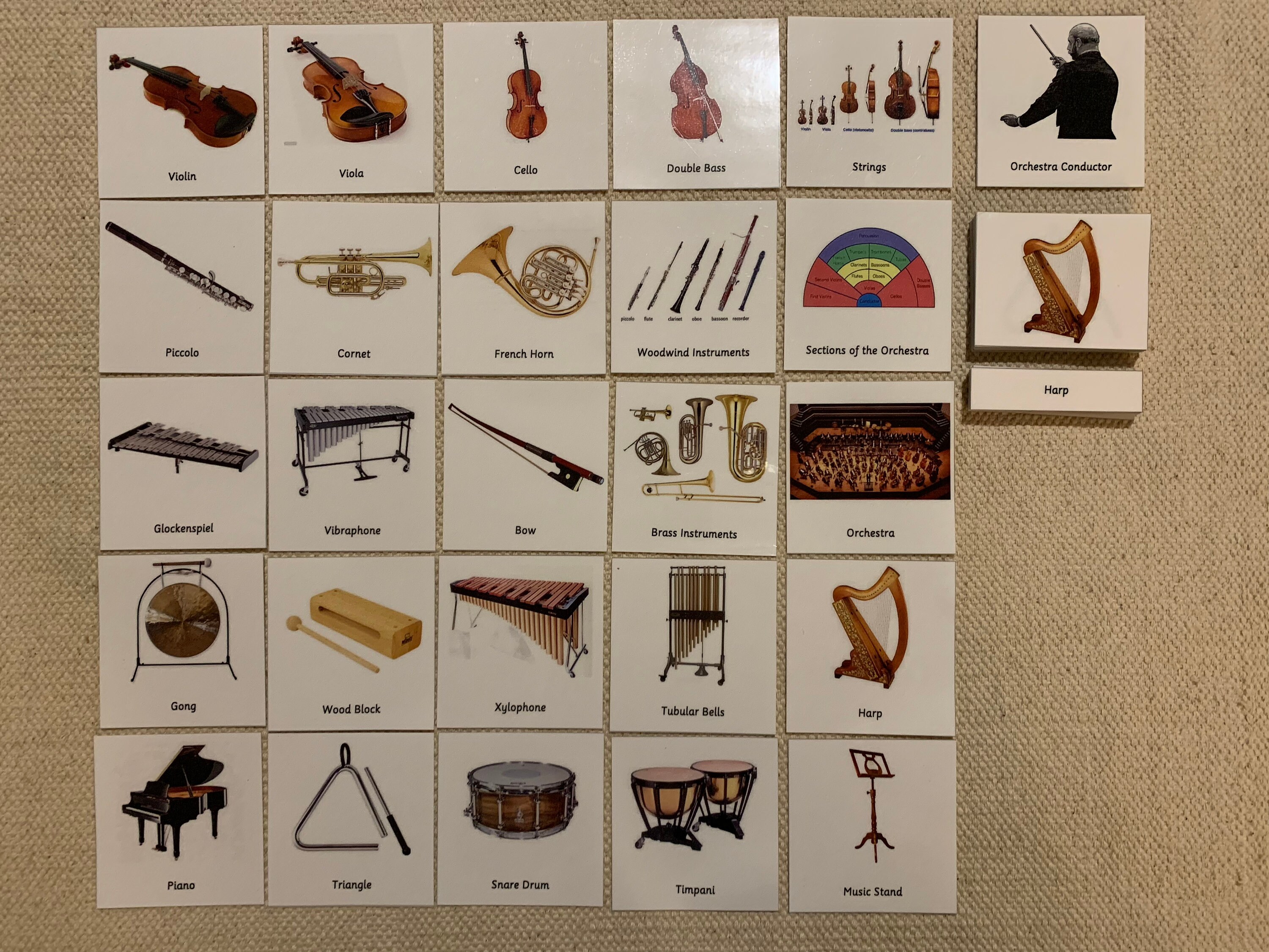 Montessori Composition and Layout of a Symphony Orchestra 3 Parts Cards ...
