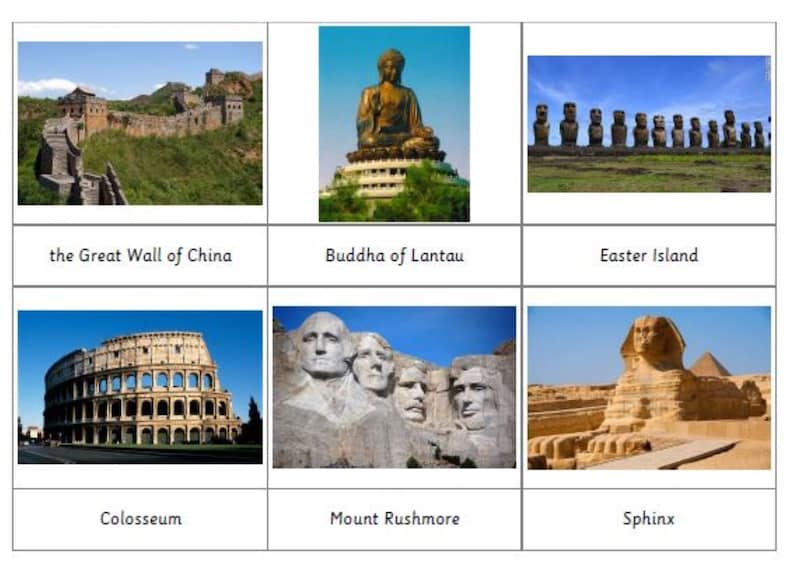 Montessori Around the World 3 Part Cards Digital Download - Etsy