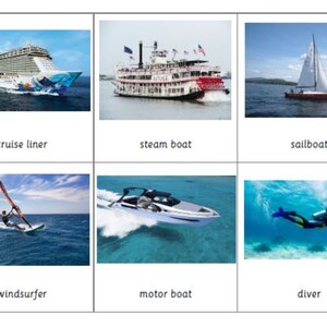 Montessori in the Water 3 Parts Cards Digial Download - Etsy