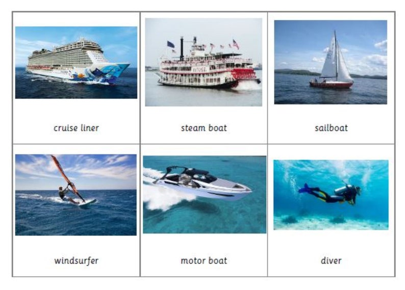 Montessori in the Water 3 Parts Cards Digial Download - Etsy