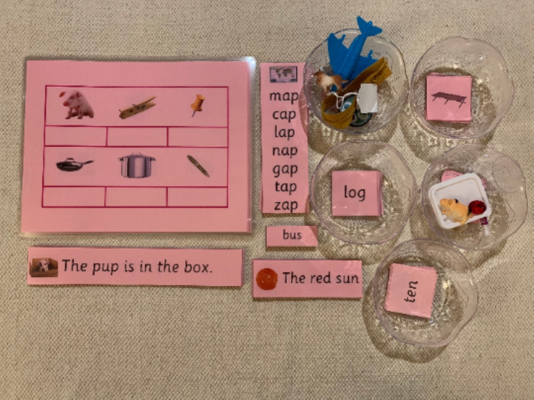 Montessori Pink Language Series Phonics Educational Kit Digital PDF ...