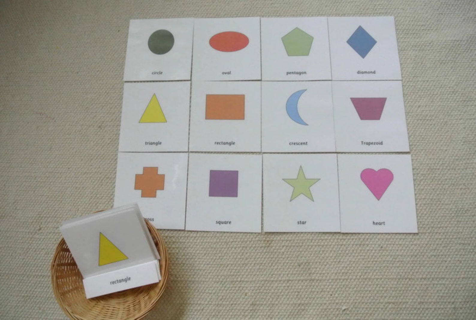 Montessori Geometric Shape Cards 3 Parts Cards | Etsy