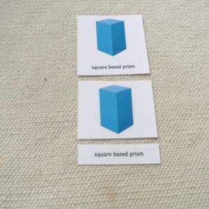Montessori Geometric Solids 3 Parts Cards Homeschool Classroom ...