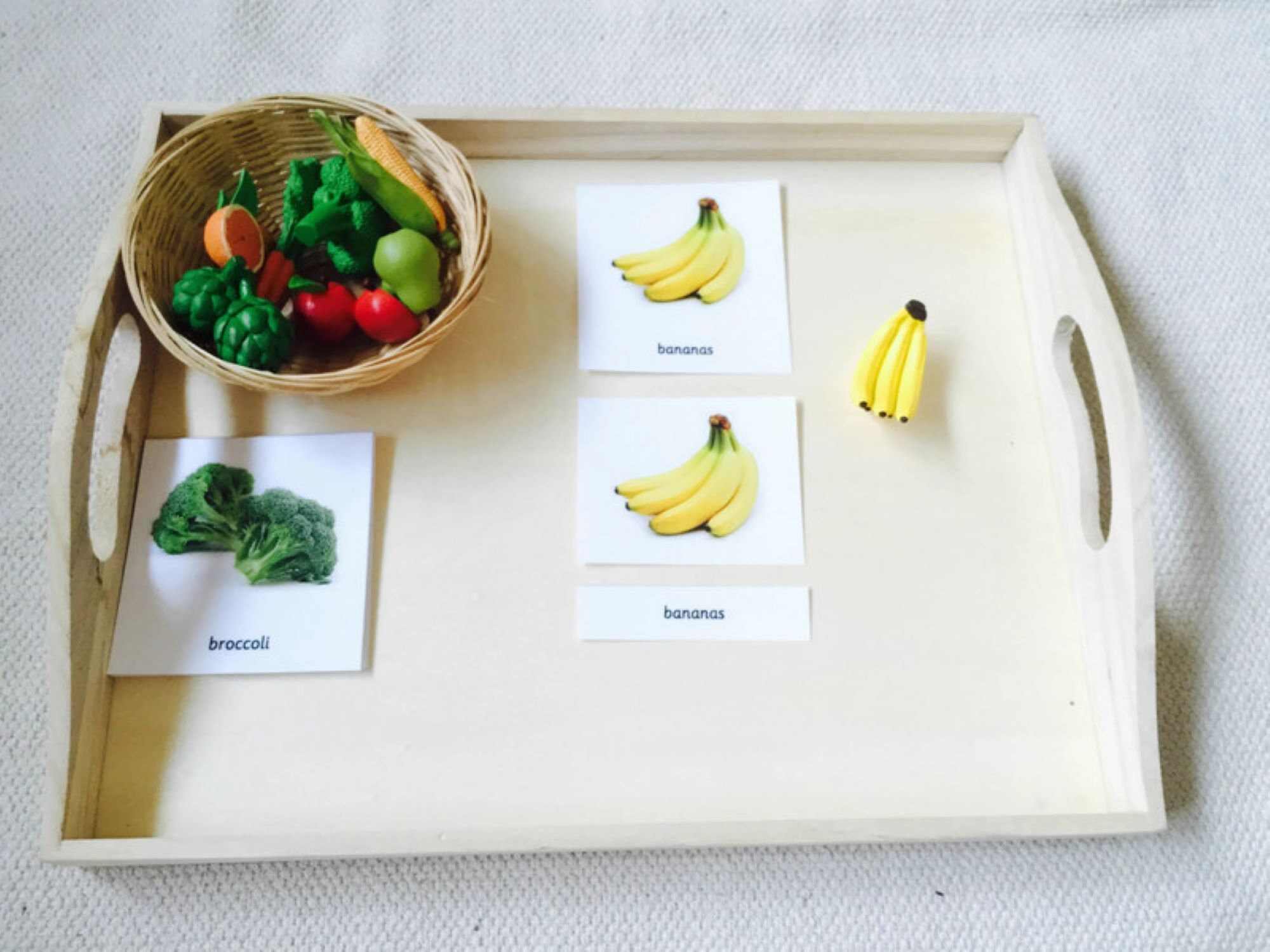 Montessori Common Fruits and Vegetables 3 Parts Cards With - Etsy