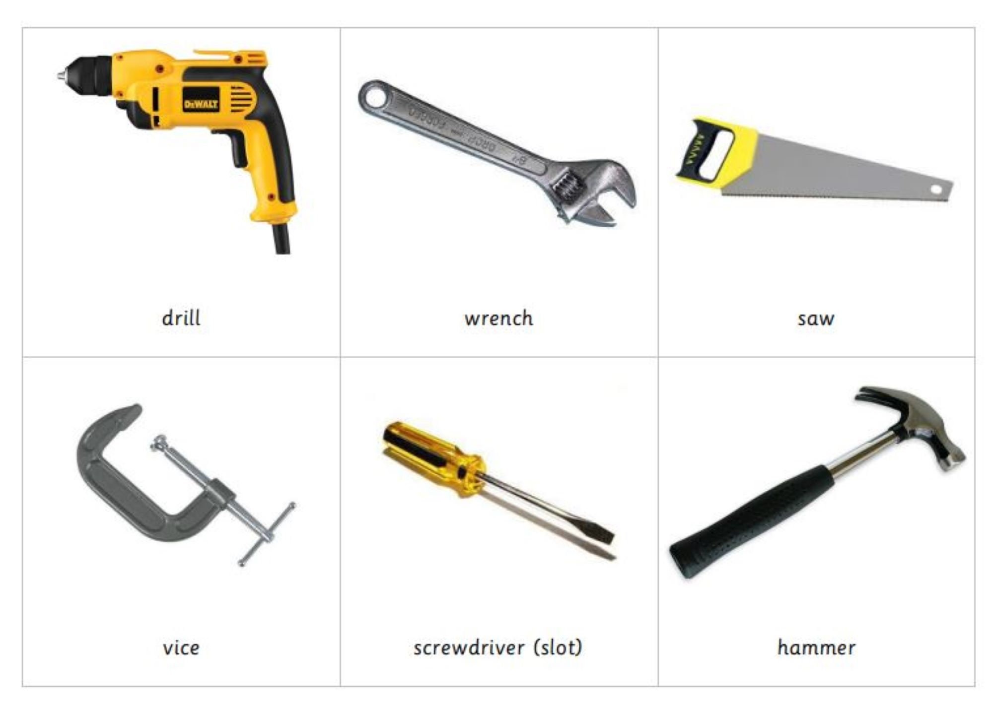 Hardware Tools Names And Pictures