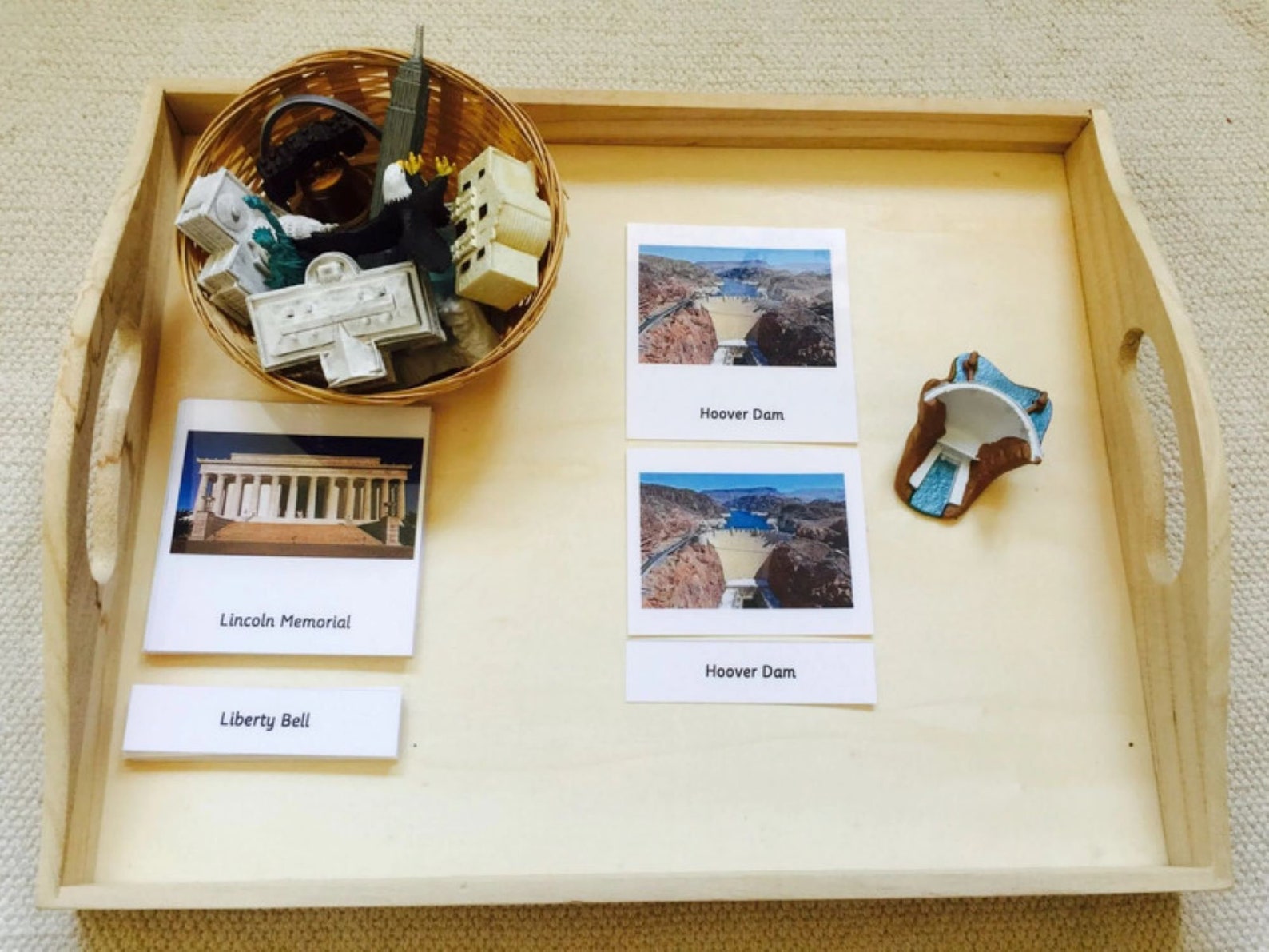 Montessori U.S. Monuments 5 Parts Cards With Extra Large | Etsy