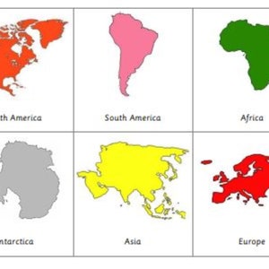 Montessori 7 Continents 5 Parts Cards Digital PDF Download Printable ...