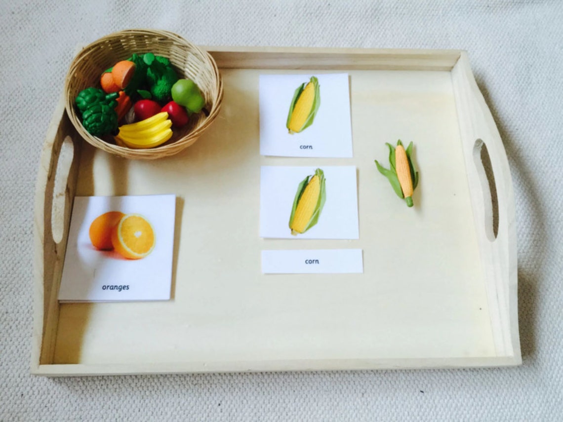 Montessori Common Fruits and Vegetables 3 Parts Cards With - Etsy