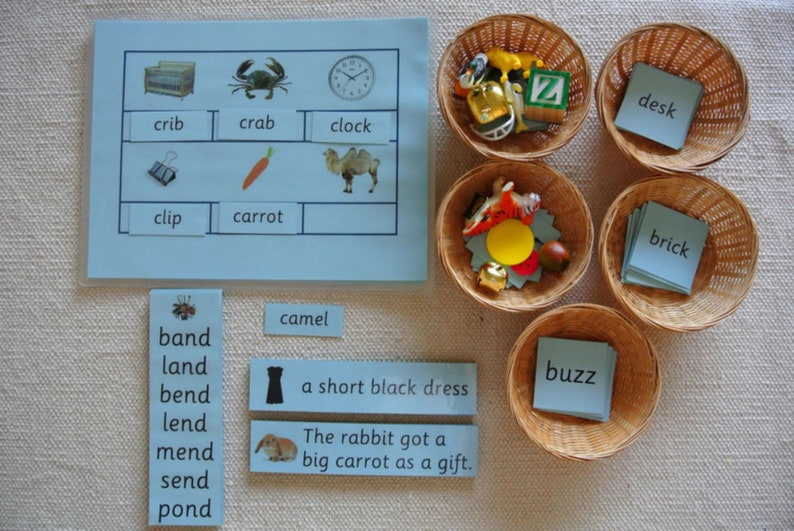 Montessori Blue Language Series Phonics Educational Kit - Etsy