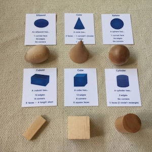 Montessori Geometric Solids Toy for Toddlers | Etsy