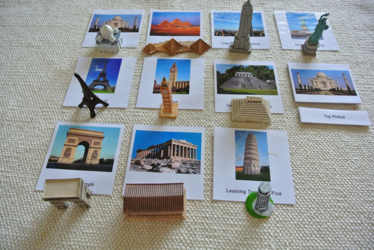 Montessori Around the World World Landmarks 3 Part Cards Miniatures ...