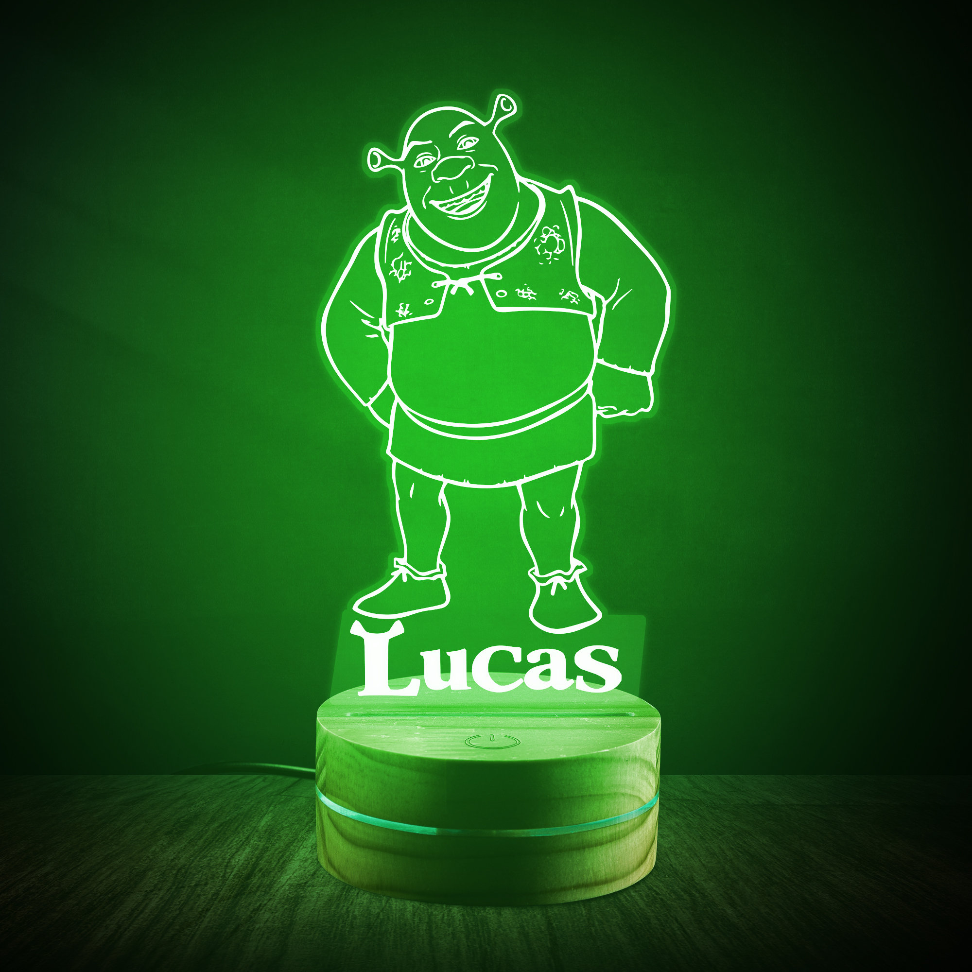 Shrek 3D LED Night Light Lamp Illusion Night Light Gift Cool | Etsy