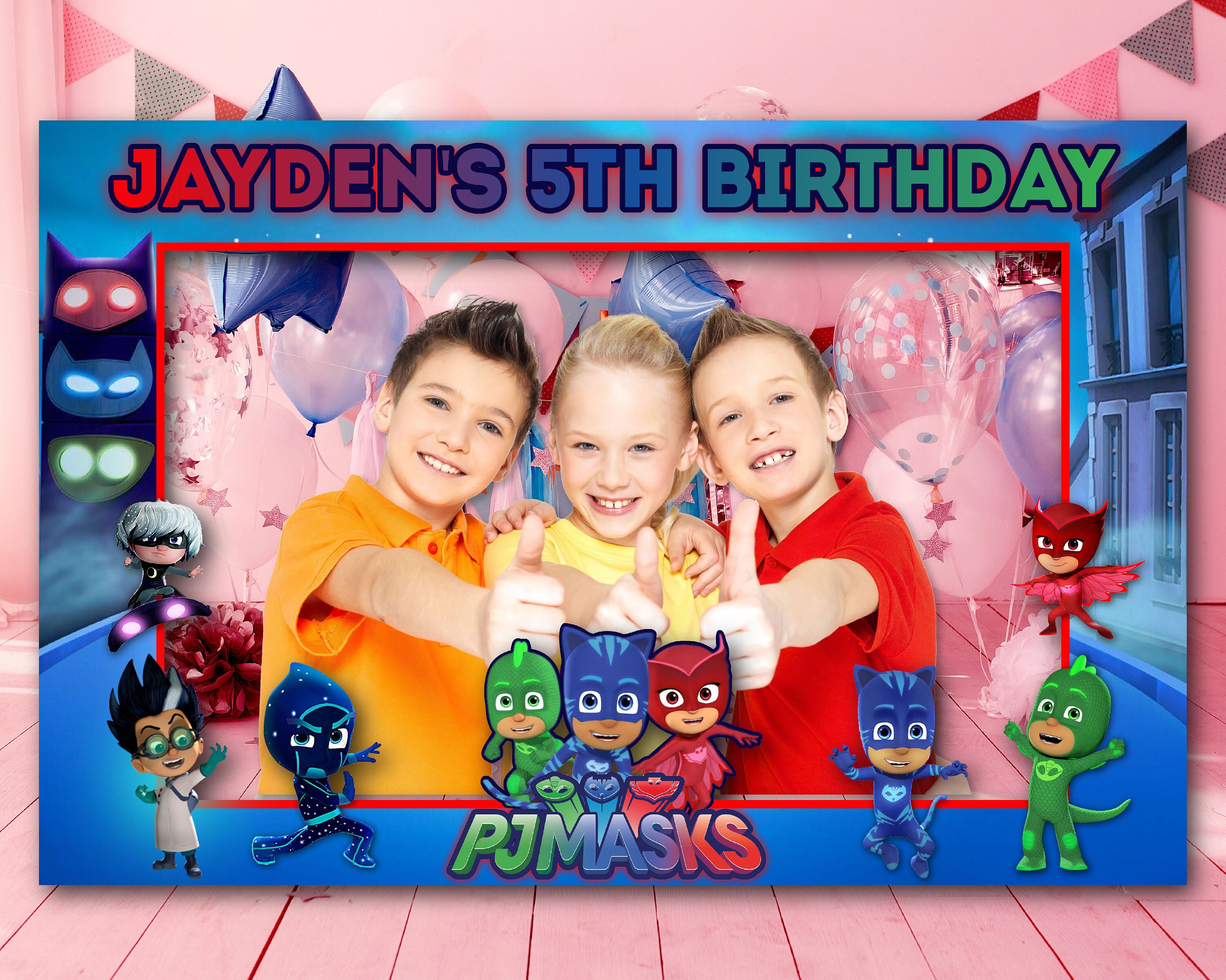 Pj Masks Birthday Frames