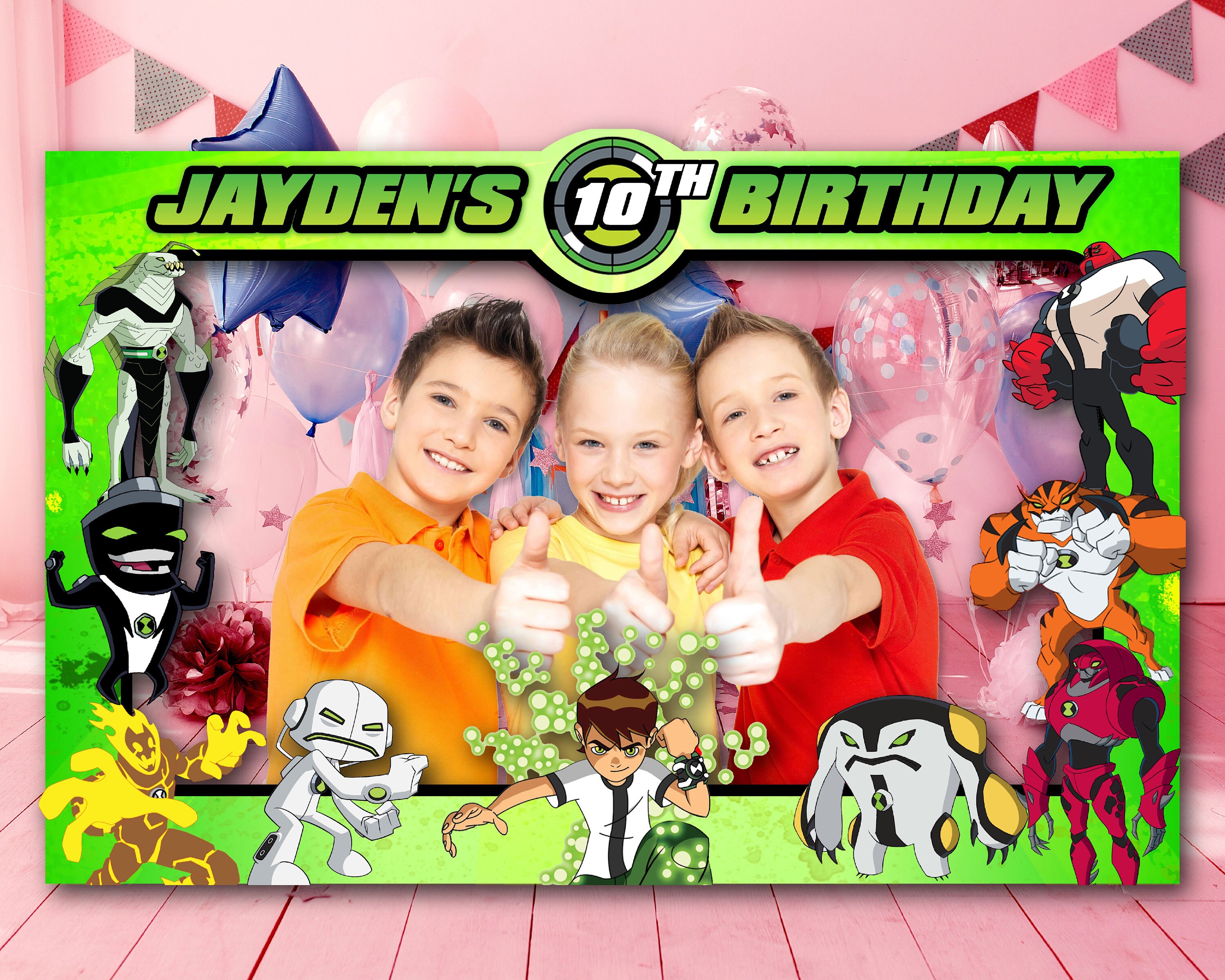 Ben 10 Photo Booth Frame Ben 10 Birthday Prop Ben 10 Frame | Etsy