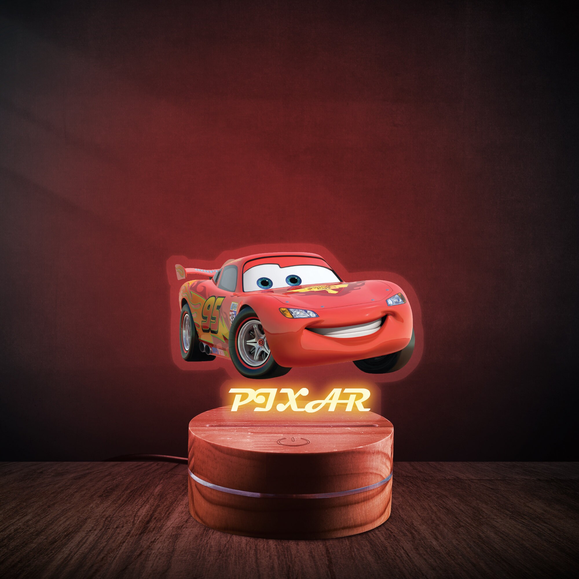 Disney Cars 3D LED Night Light Lamp Illusion Night Light Gift | Etsy