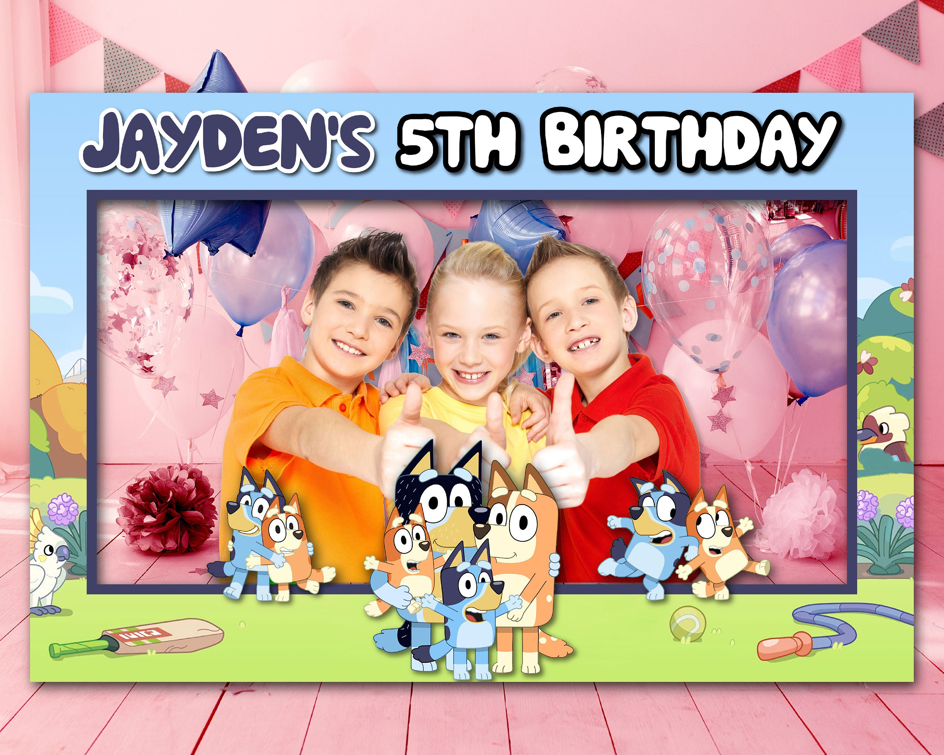 Bluey Photo Booth Frame Bluey Birthday Prop Bluey Frame Etsy | Images ...