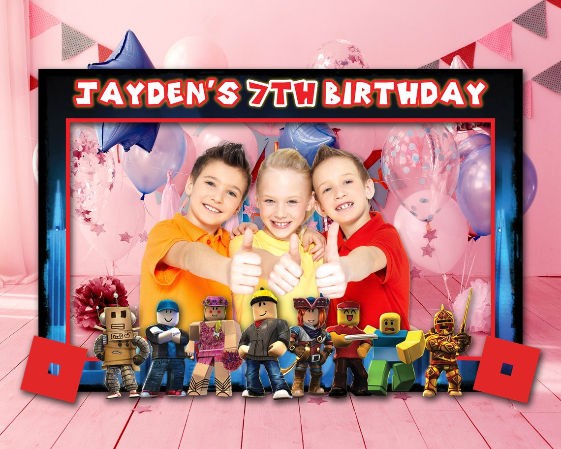 Roblox Photo Booth Frame Roblox Birthday Prop Roblox Frame | Etsy