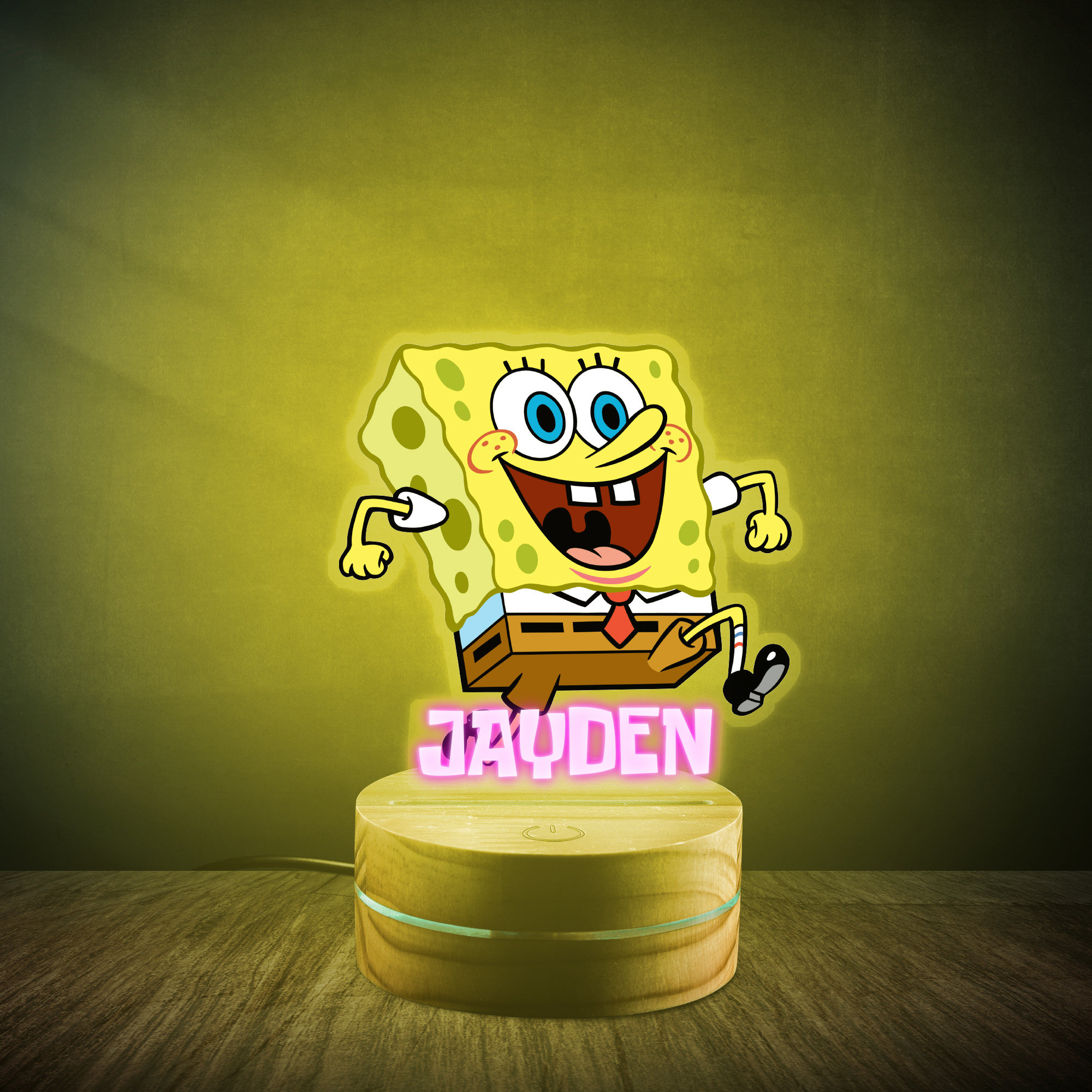 Spongebob 3D LED Night Light Lamp Illusion Night Light Gift | Etsy