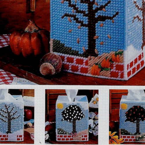 Winter PATTERN for Plastic Canvas Tissue Box Cover - Etsy