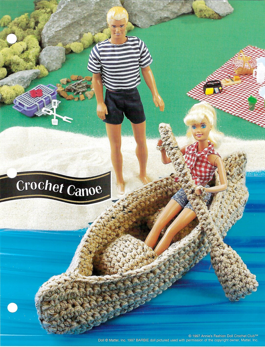 Crochet Canoe for Your Barbie or Fashion Doll Dollhouse - Etsy