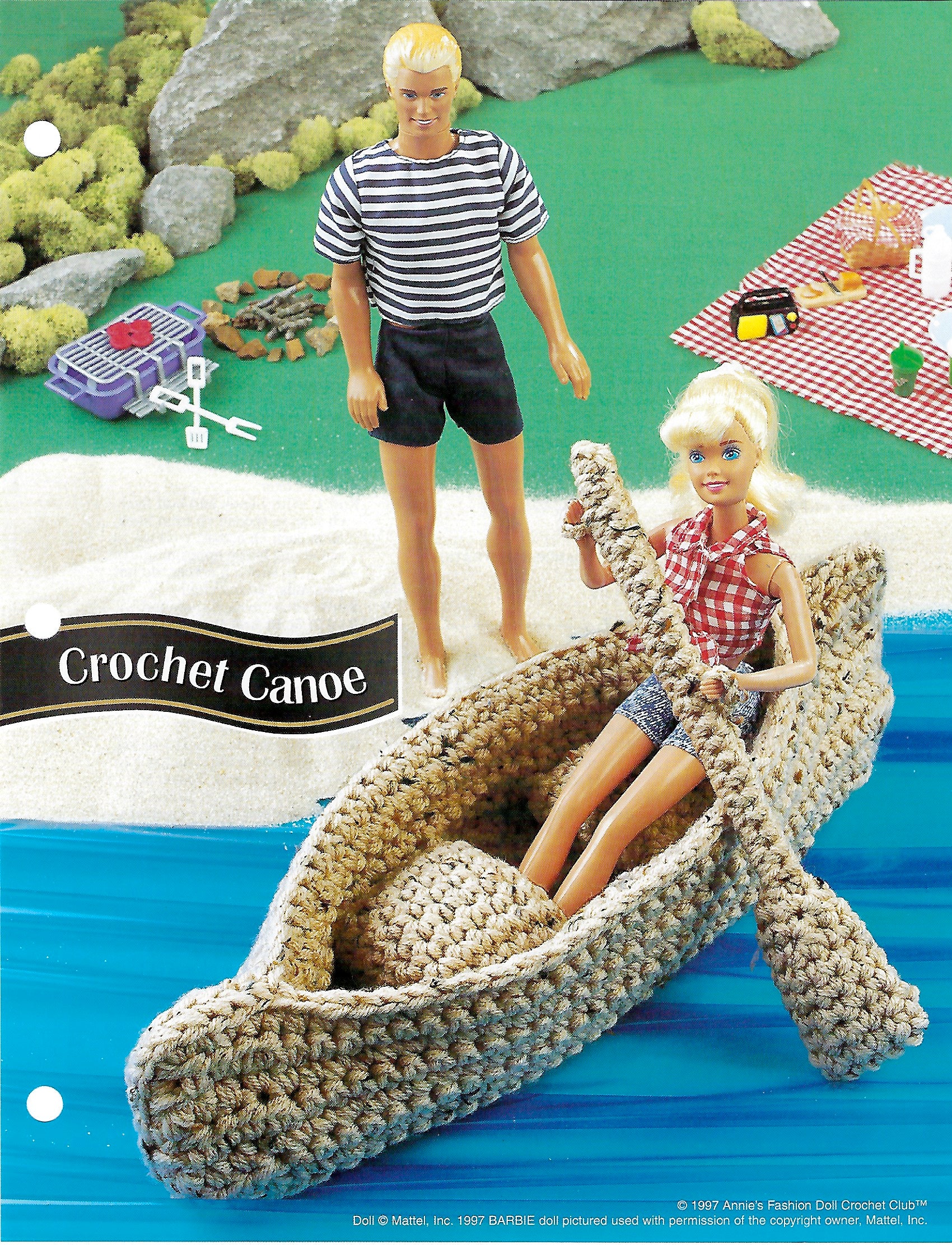Crochet Canoe for Your Barbie or Fashion Doll Dollhouse - Etsy