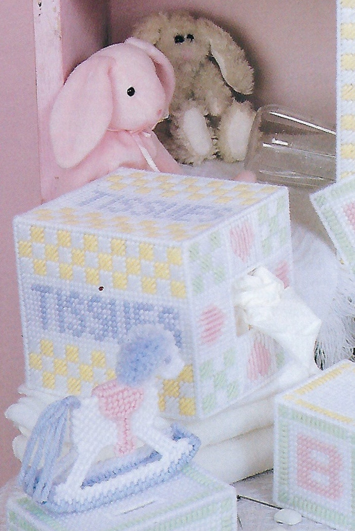 Baby Nursery Set Plastic Canvas Pattern Tissue Box Cover - Etsy