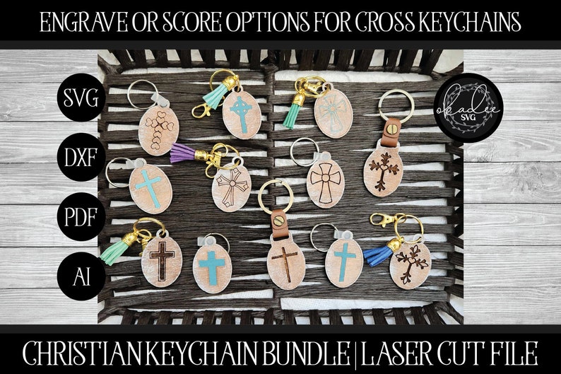 Keychain Laser File, Laser Cut Keychain, Glowforge File, Laser SVG ...