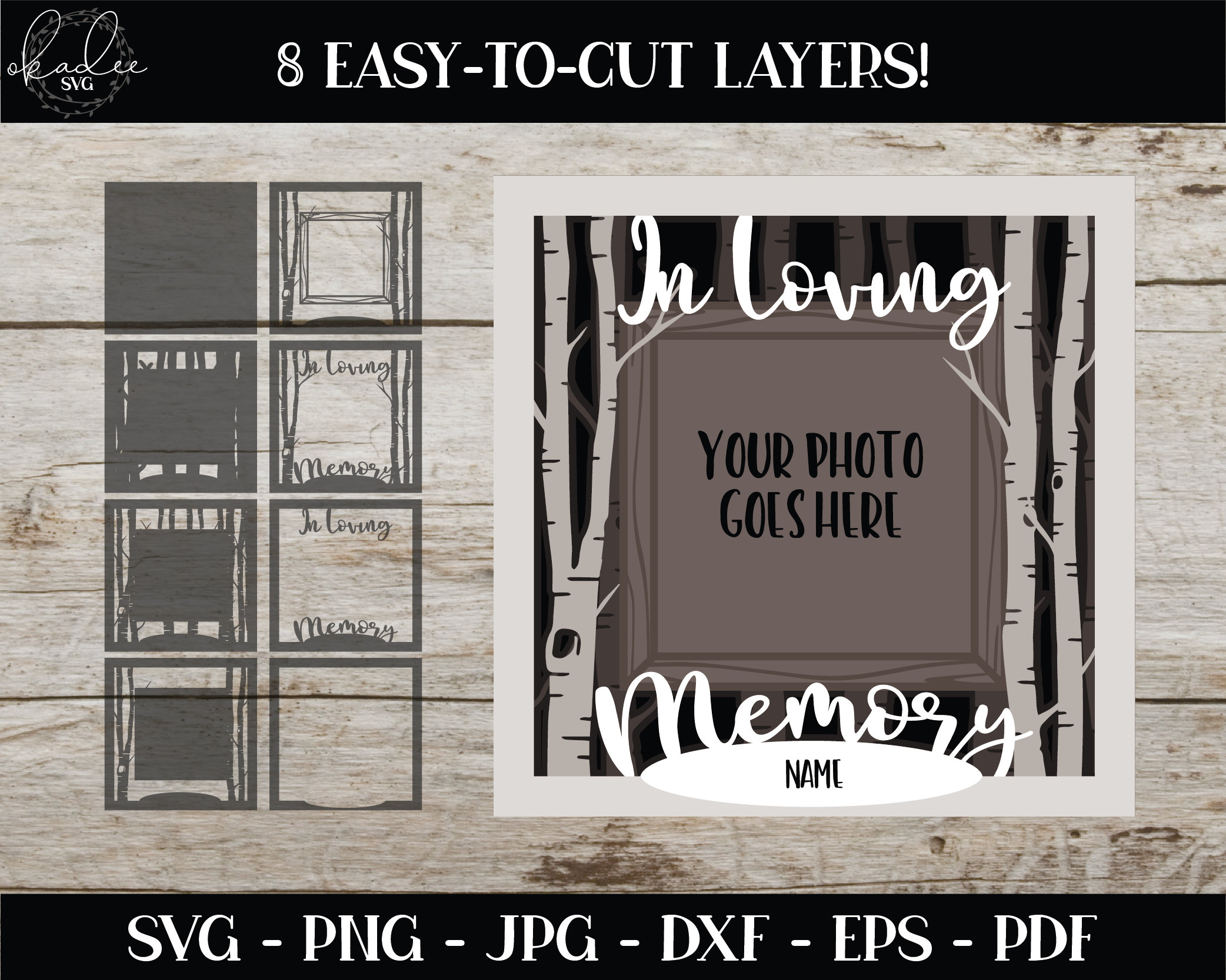 In Memory of SVG Memorial Gift Shadowbox SVG 3D Svg - Etsy