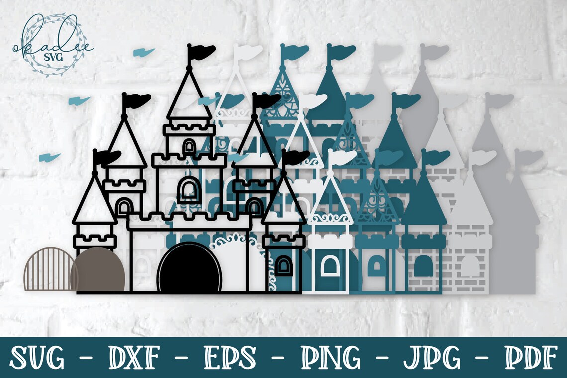 3D Castle SVG Layered Castle SVG Castle Mandala Bedroom | Etsy