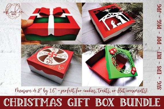Gift Box SVG Christmas Treat Box Christmas SVG Christmas | Etsy
