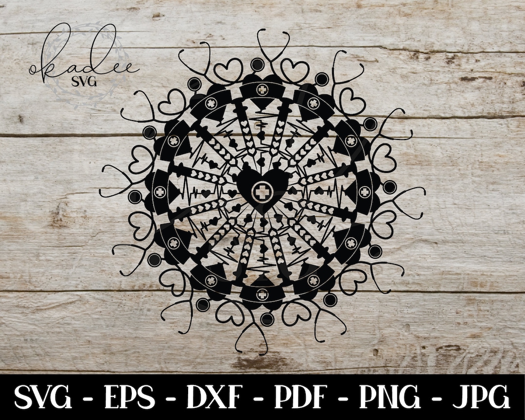 Nurse Mandala SVG, Mandala SVG, Nurse SVG, Medical Svg, Nurse Cut File ...