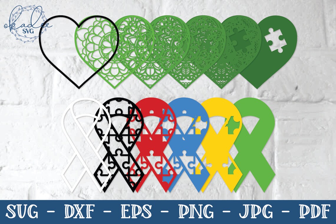 3D Autism Awareness Mandala Bundle 3D Autism Mandala 3D - Etsy